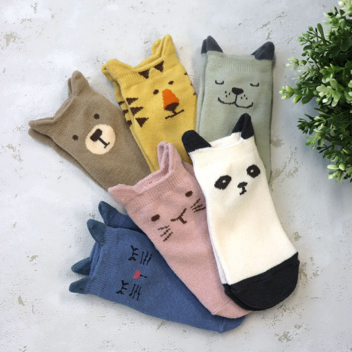 【楽天市場】stample スタンプル 耳付きアニマル園児アンクル ソックス 3足組 動物 アニマル 子供 こども キッズ 靴下 男の子 女の子 ソックス キッズ くつ下 通園 通学 可愛い ...