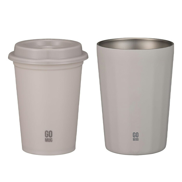 【楽天市場】シービージャパン(CB JAPAN)CAFE GOMUG ステンレスマグ 真空断熱 2層構造 460ml + インナーカップ 食洗機対応 380ml セット グレージュ ゴー ...
