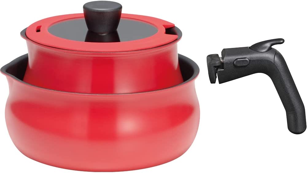 【楽天市場】【送料無料】和平 ToMay 着脱式IH対応マルチセット L レッド RB-2814：キッチンダイレクト 楽天市場店