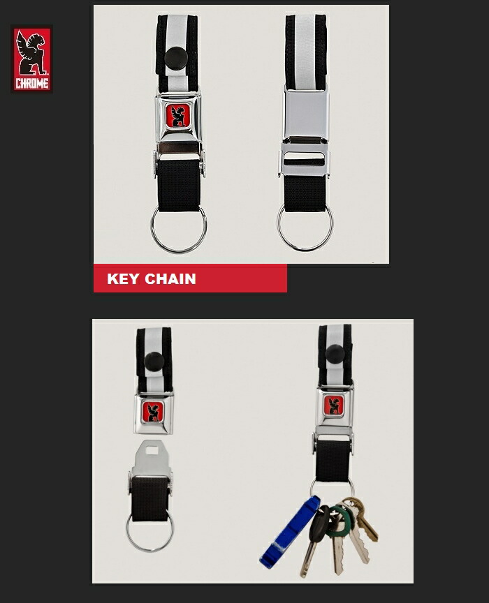 【楽天市場】【CHROME”MINI-BUCKLE/KEYCHAIN】【クローム”ミニバックルキーチェーン シルバー】：Knock，Knock，Puchic！
