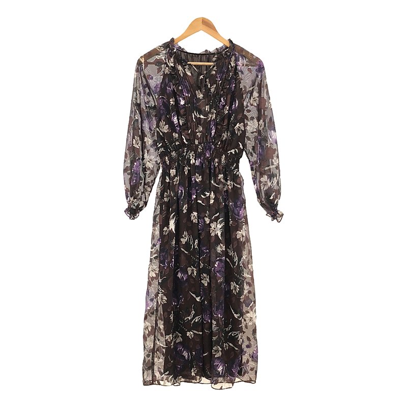 【楽天市場】【美品】 Ameri VINTAGE / アメリヴィンテージ | CHIFFON JACQUARD DRESS ワンピース | F | ブラウン/パープル | レディース：KLD ...