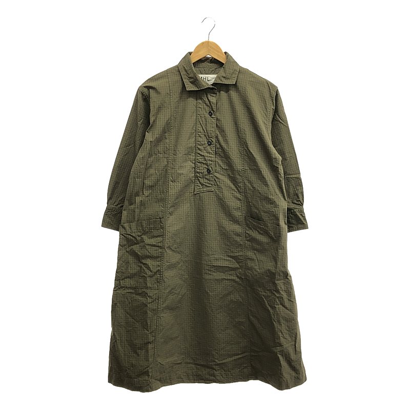 【楽天市場】MHL. / エムエイチエルマーガレットハウエル | コットン グラフチェック シャツワンピース | 2 | カーキ | レディース：KLD 楽天市場店