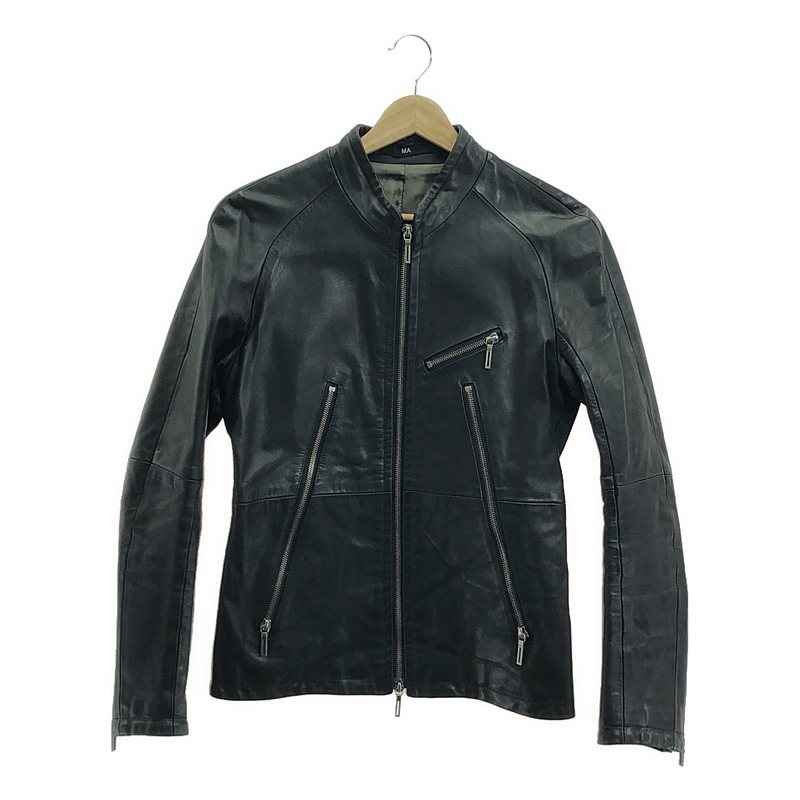 【楽天市場】MA_JULIUS / エムエーユリウス | 2009SS | ホースレザー シングルライダース ジャケット | 1 | ブラック ...