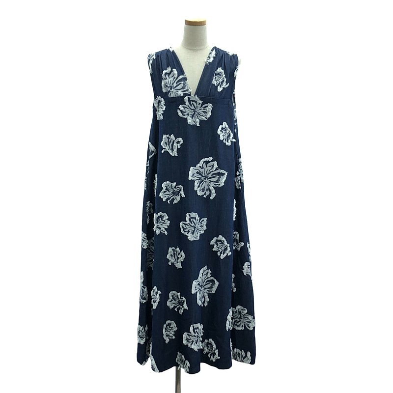 【楽天市場】AMERI / アメリ | FLOWER CUT JACQUARD DENIM DRESS デニム ワンピース | S | インディゴ | レディース：KLD 楽天市場店