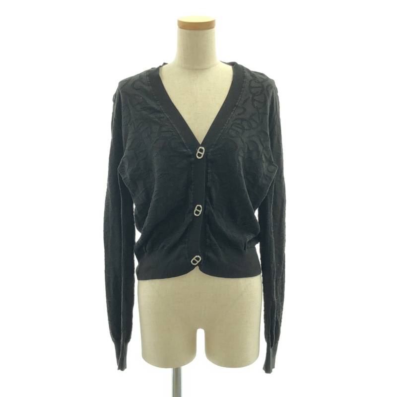 【楽天市場】【美品】 HERMES / エルメス | 2024 | Naoussa / ナウサ シルク シェーヌダンクル ジャガード ニット カーディガン | 38 | ブラック ...