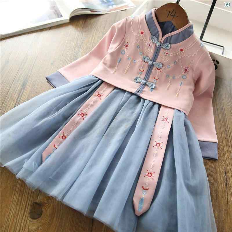 【楽天市場】キッズ キッズ用品 子供用品 キッズファッション ドレス ワンピース かわいい キュート 海外風 韓服 女 ドレス 新 中華風 ...
