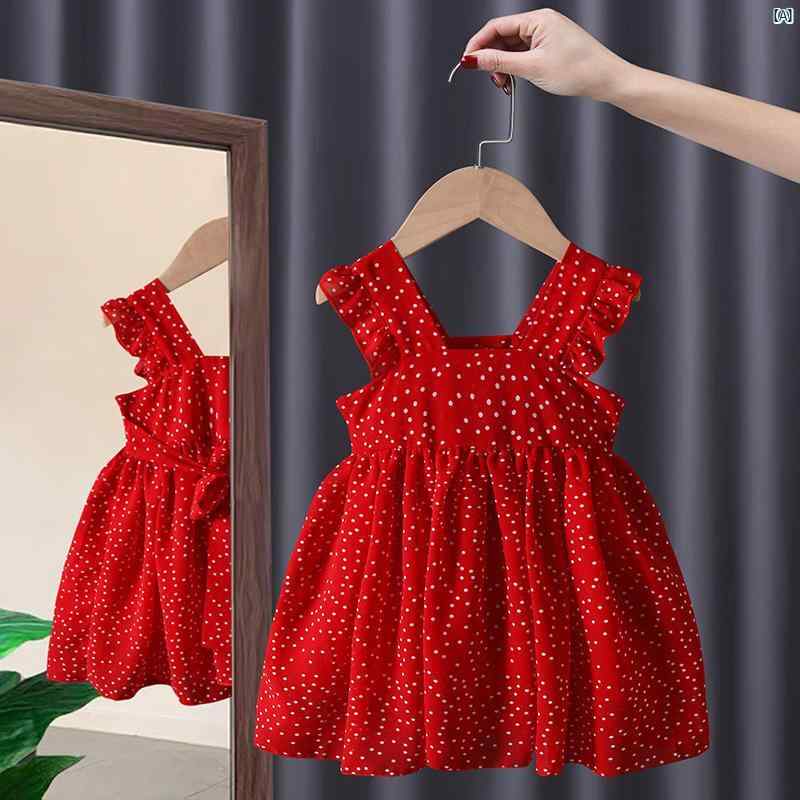 【楽天市場】キッズ キッズ用品 子供用品 キッズファッション ドレス ワンピース かわいい キュート 海外風 少女 ドレス 夏 シフォン 水玉 ...