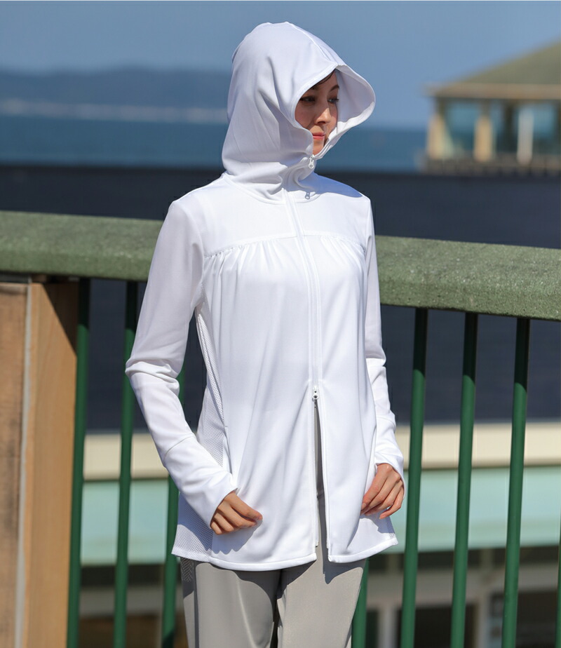 【日本製】【半永久UVカット】 最大98.4％ UVカットパーカー サラ COOL MAX SARA UVカットフルフェイスパーカー UV パーカー 紫外線カット クールマックス 紫外線 日光 ...