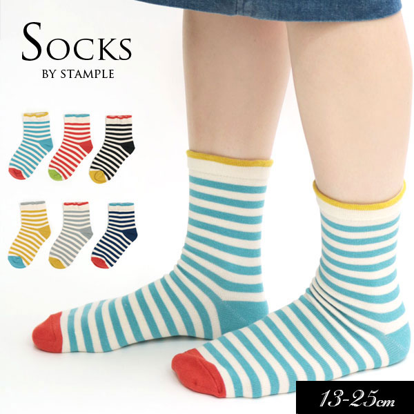 【楽天市場】【stample/スタンプル】サニーボーダー ショート ソックス_3足組≪S/13-15cm M/16-18cm L/19-21cm LL/22-24cm≫キッズ ジュニア ...