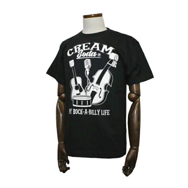 【楽天市場】CREAM SODA CS ROCK LIFE Tシャツ ブラッククリームソーダ：ROCKIN WEB 小島屋