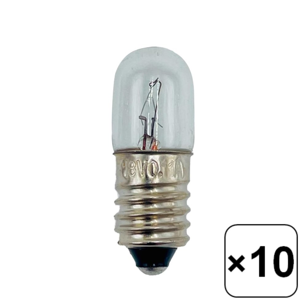 【楽天市場】【レビュー書いて500円offクーポン】 東洋通商 パイロットランプ T10 E10 18V 0.11A 10個セット 小型ランプ 確認表示灯 表示灯 警告灯 電球 まとめ買い ...