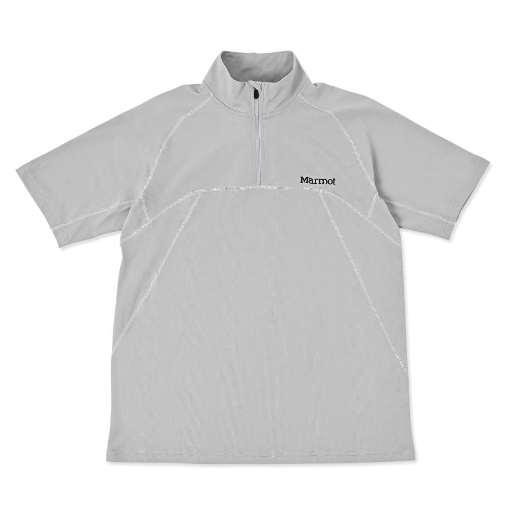 【楽天市場】【期間限定価格】NEW! Marmot マーモット / クライムスキンハーフジップショートスリーブ / カラー：C003（GRAY） / Climb Skin Half-Zip S ...