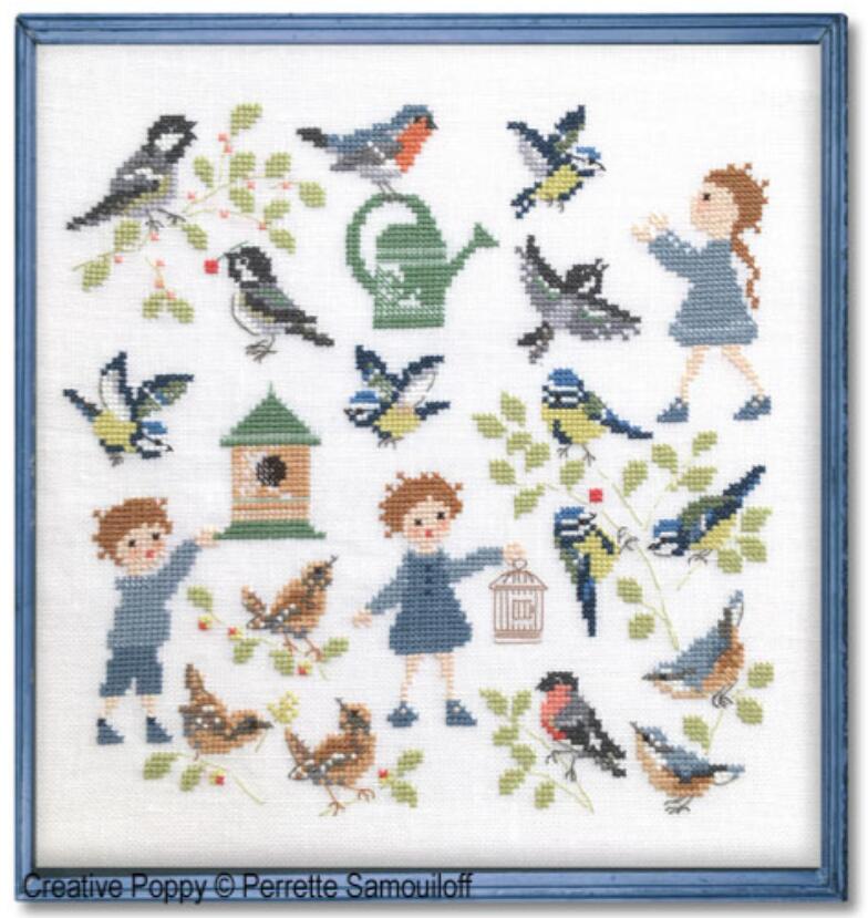 【楽天市場】Birds in the garden"(庭の小鳥たち)Perrette Samouiloff（ペレットサモイロフ）デザイン ...