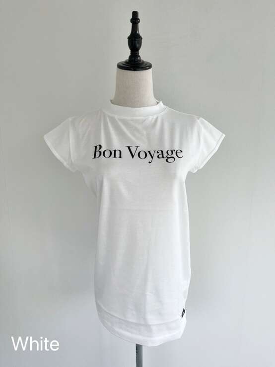 【楽天市場】【Bilitis dix-sept ans】 Bon Voyage T ビリティス・ディセッタン ボン ボヤージュ Tシャツ 半袖 コットン ロゴT プリントTシャツ Wihte ...