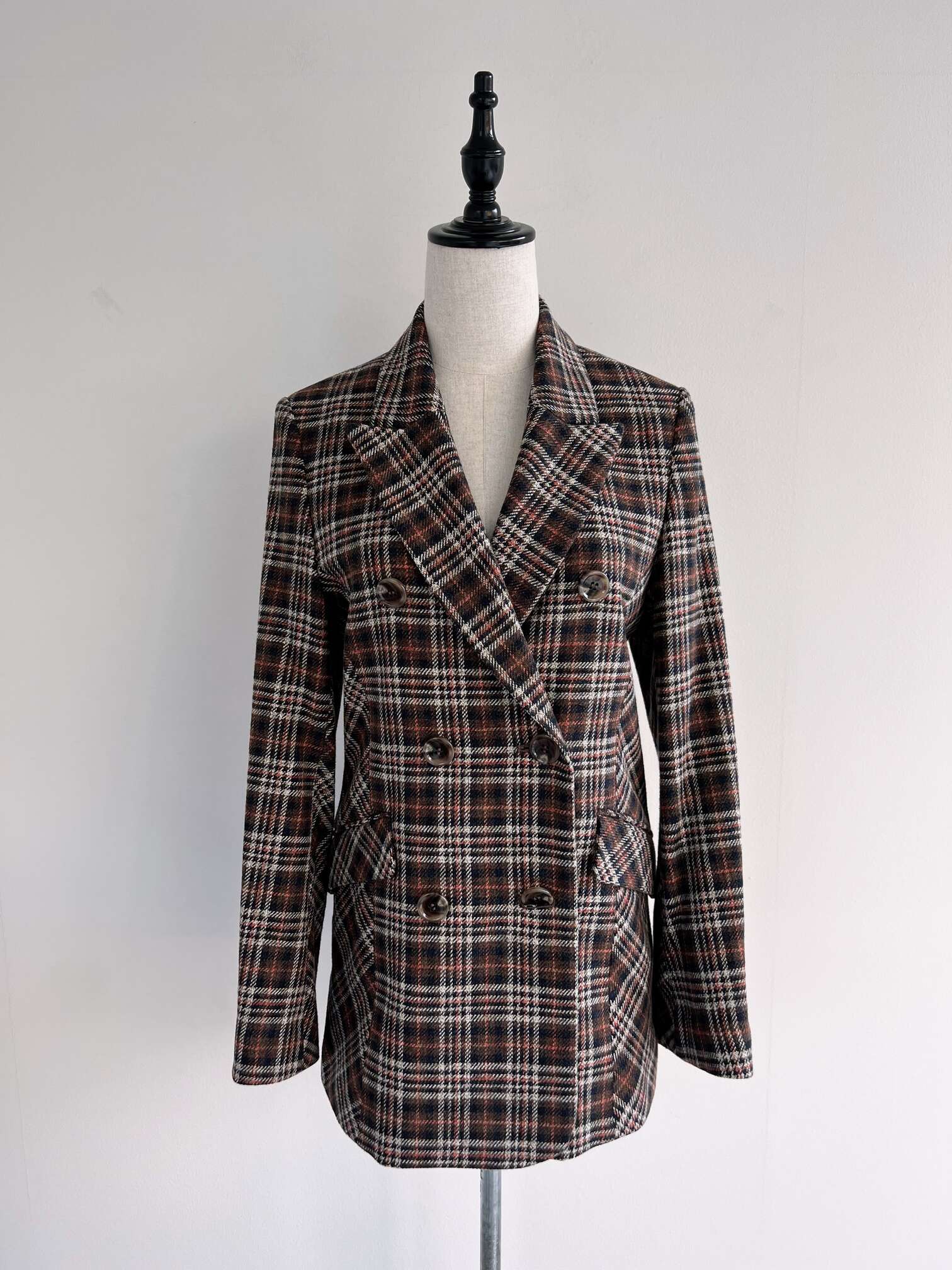 【楽天市場】【SALT+】 チェックテーラードジャケット ソルトプラスジャパン モダン ヴィンテージライク ダブルブレストジャケット アウター ...