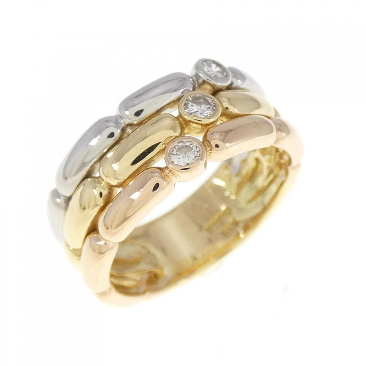 【楽天市場】K18YG/PT/K18PG ダイヤモンド リング 0.10CT【中古】：KOMEHYO ONLINESTORE 楽天市場店