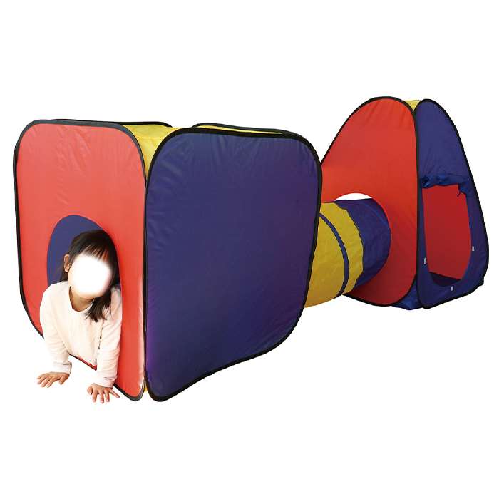 【楽天市場】エンジョイプレイトンネル 連結 三角テント 四角テント トンネル 遊具 トンネル おもちゃ ループ くぐる アーテック 75171 ...