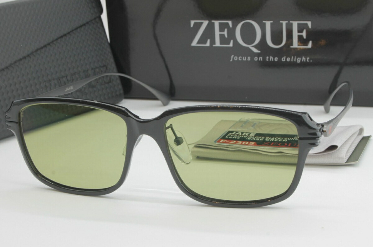【楽天市場】Zeque ゼクー ZEAL ジールオプティクス 偏光 サングラス JAKE F-2205 GLOSSBLACK/GUNMETAL EASE GREEN：コンキーグラス工房