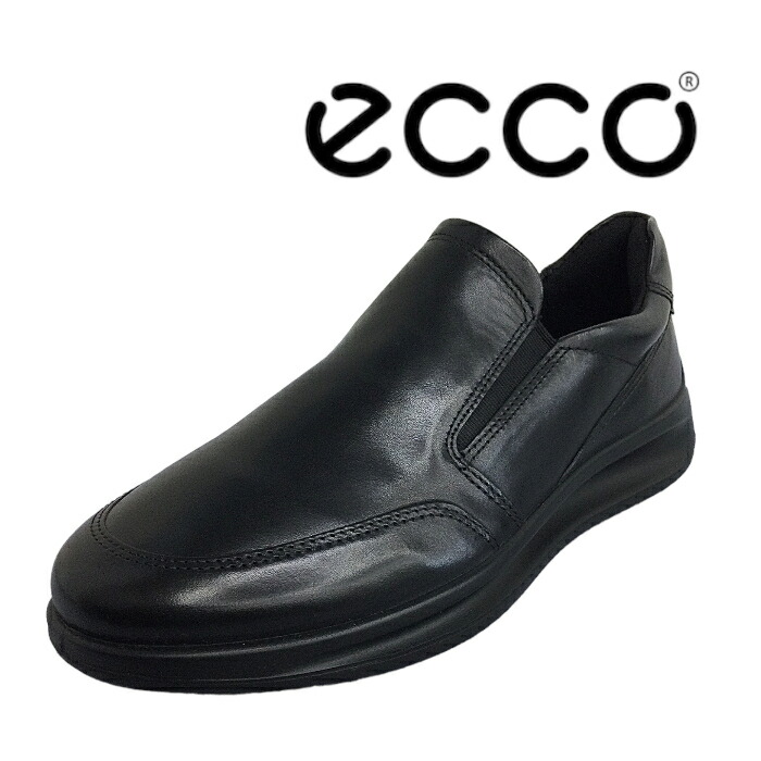 【楽天市場】本革 ECCO エコーAQUET MEN'S SLIP-ON 【 20714401001】BLACK ブラックメンズ 紳士 男性 ...