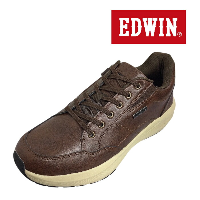 【楽天市場】【EDWIN エドウィン 7368 ダークブラウン】メンズ スニーカー シューズ 幅広 ゆったり ローカット カジュアル 普段履き 透湿防水 高反発ソール 速乾 抗菌防臭：靴屋 ...
