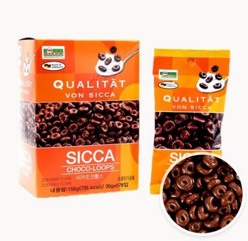 【楽天市場】シカミルク チョコルップス チョコリング シリアル輸入チョコレートプロテイン、30g×5個、（ビヨット原料、SICCA CHOCO LOOPS）：韓日mart