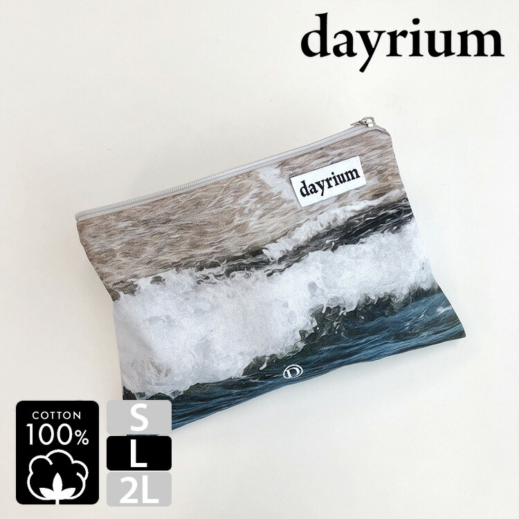 【楽天市場】Lサイズ dayrium(デイリウム) ジッパーポーチ 横型/カンヌンサンド K-POUCH K-pouch K-ポーチ ポーチ 韓国雑貨 韓国小物 旅行ポーチ 韓国 韓国製 綿 ...