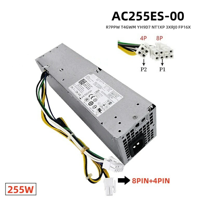 【楽天市場】純正新品DELL Optiplex 3020 7020 9020 SFF Precision T1700 255W 8-PIN電源 ...
