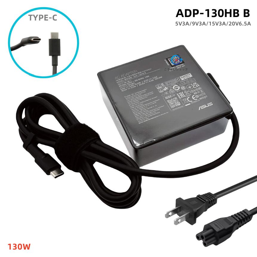 【楽天市場】純正新品 ASUS 20V 6.5A 130W USB-C ADP?130HB?B ACアダプター DC 5V/3A 9V/3A ...