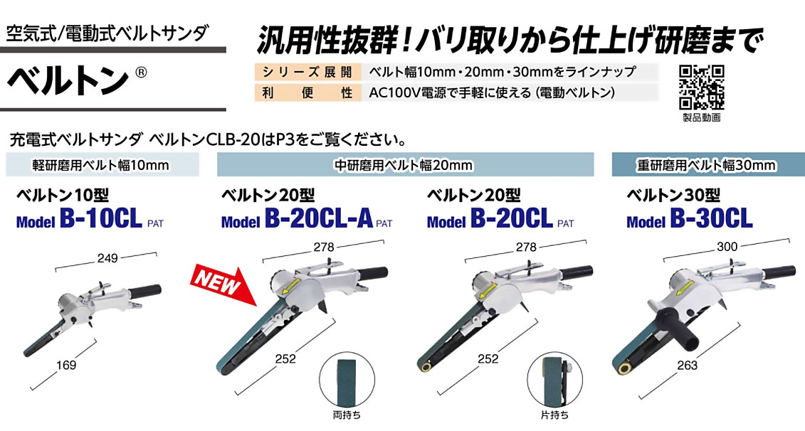 【楽天市場】☆日東工器 B-20CL-A ベルトン 空気式ベルトサンダ 両持ち用 研削・研磨工具：工具ショップ