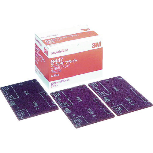 【楽天市場】☆3M／スリーエム 8447 S/B BOX スコッチ・ブライト 工業用パッド 8447 番手#280相当 赤茶 BOX（20枚入 ...