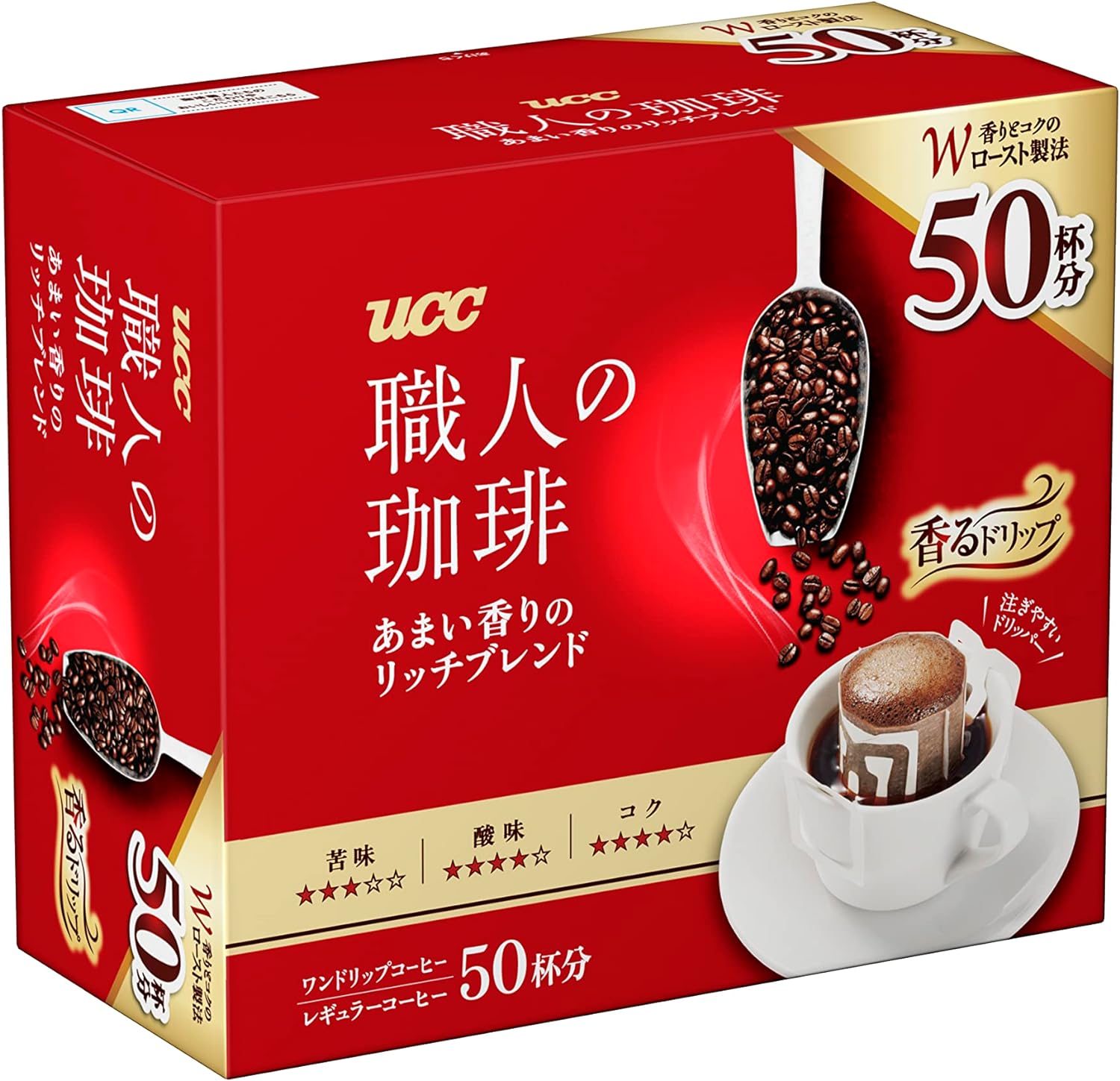 【楽天市場】【訳あり】UCC 職人の珈琲 ワンドリップコーヒー あまい香りのリッチブレンド50P：iiKaKaKu