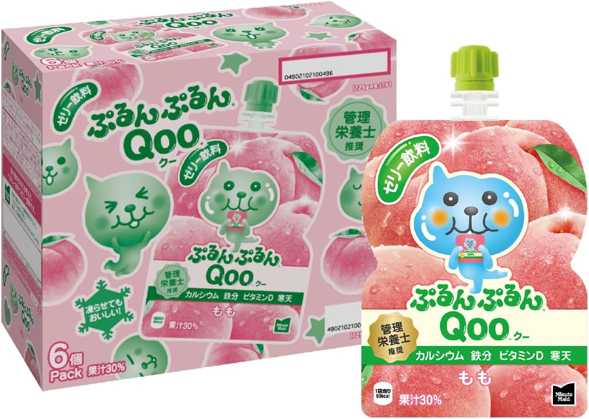 【楽天市場】【訳あり】コカ・コーラ ミニッツ メイド ぷるんぷるんQoo もも 125gパウチ×6袋：iiKaKaKu