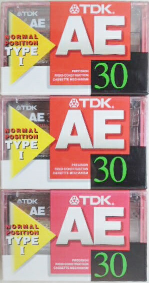 【楽天市場】3パック TDK カセットテープ AE−30F 30分テープ：甲陽電産 楽天市場店
