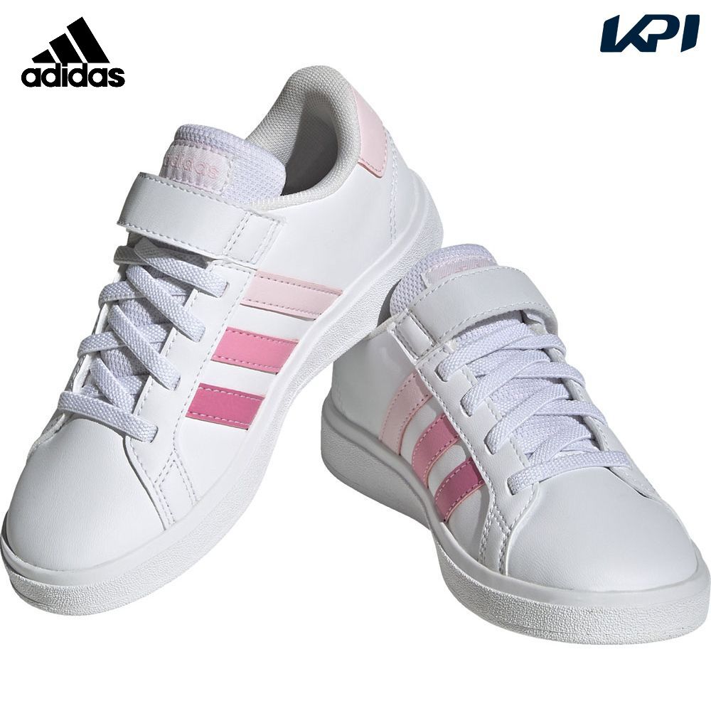 【楽天市場】【10%OFFクーポン対象】アディダス adidas カジュアルシューズ ジュニア GRAND COURT 2.0 EL K ...