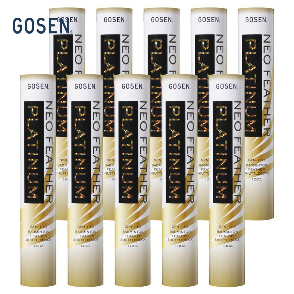 【楽天市場】『即日出荷』【期間限定！特別価格】「10ダース」GOSEN（ゴーセン）「ネオフェザー プラチナ GFN-110-10」シャトルコック【KPI】：KPI24