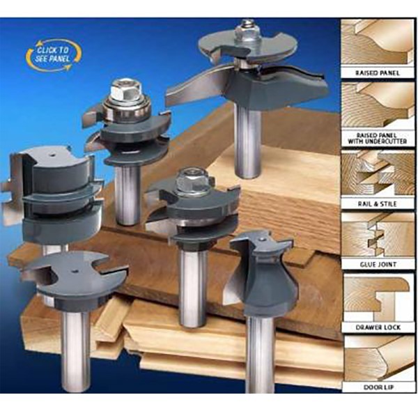 【楽天市場】MLCS #8389 Pro Cabinetmaker 6 Piece Router Bit Set：KQLFTTOOLS