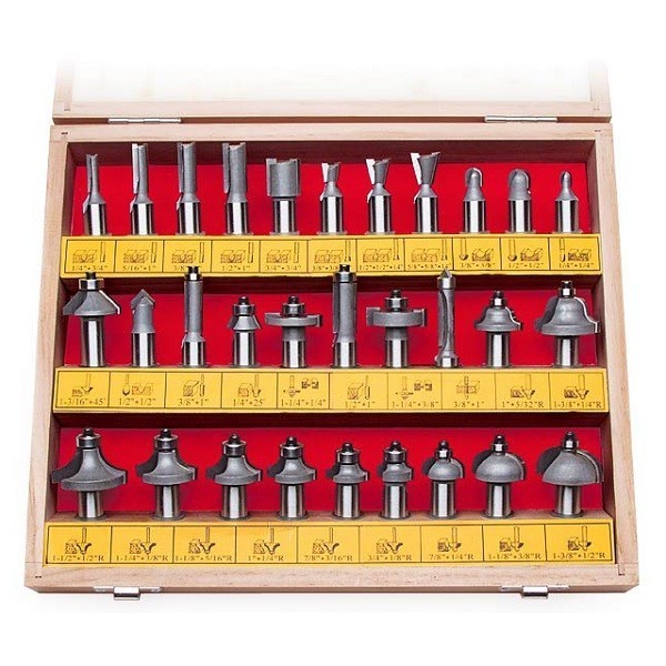 【楽天市場】MLCS 30 Piece Router Bit Sets 1/4" & 1/2"：KQLFTTOOLS