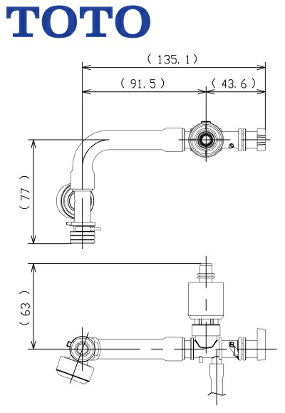 【楽天市場】【TOTO】吐水口ユニット手洗付 HH11068Z トイレ部品・補修品 定形外郵便送料無料：K＆R住設商店