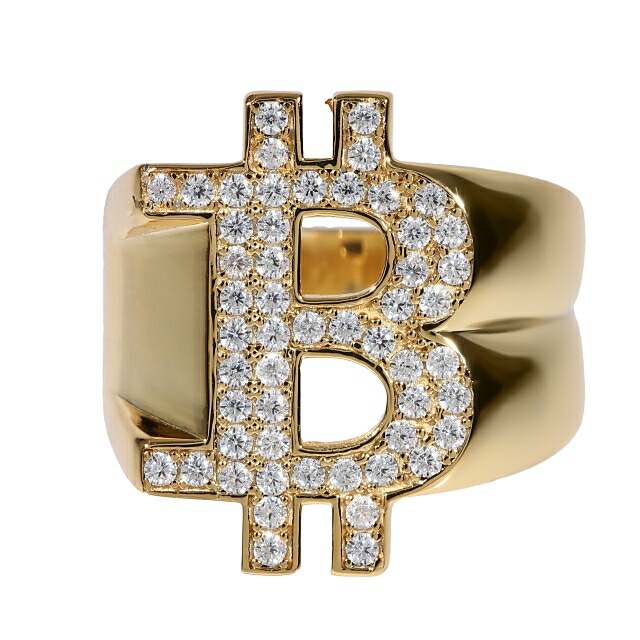 【楽天市場】925Silver ビットコイン リング アクセサリー BTC Ring CZダイヤ（キュービック・ジルコニア）ゴールド ...