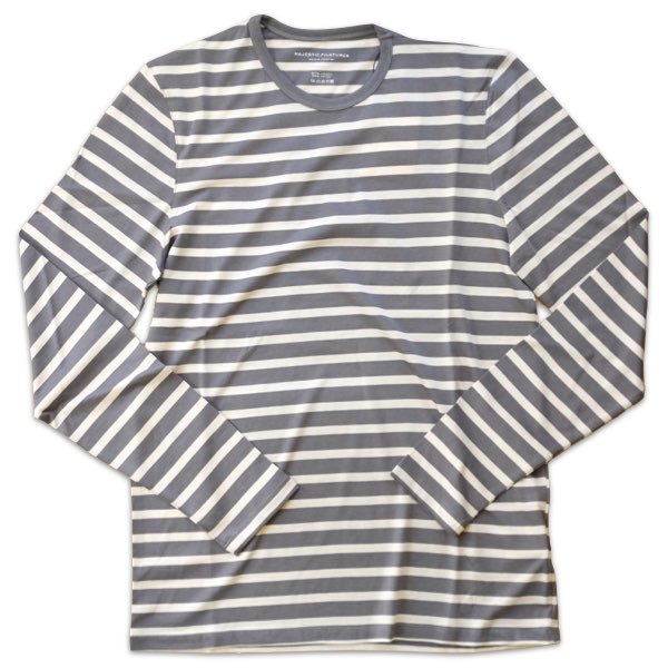 【楽天市場】マジェスティックフィラチュール Majestic Filatures メンズ リヨセルコットン ボーダー ロングスリーブTシャツ ...