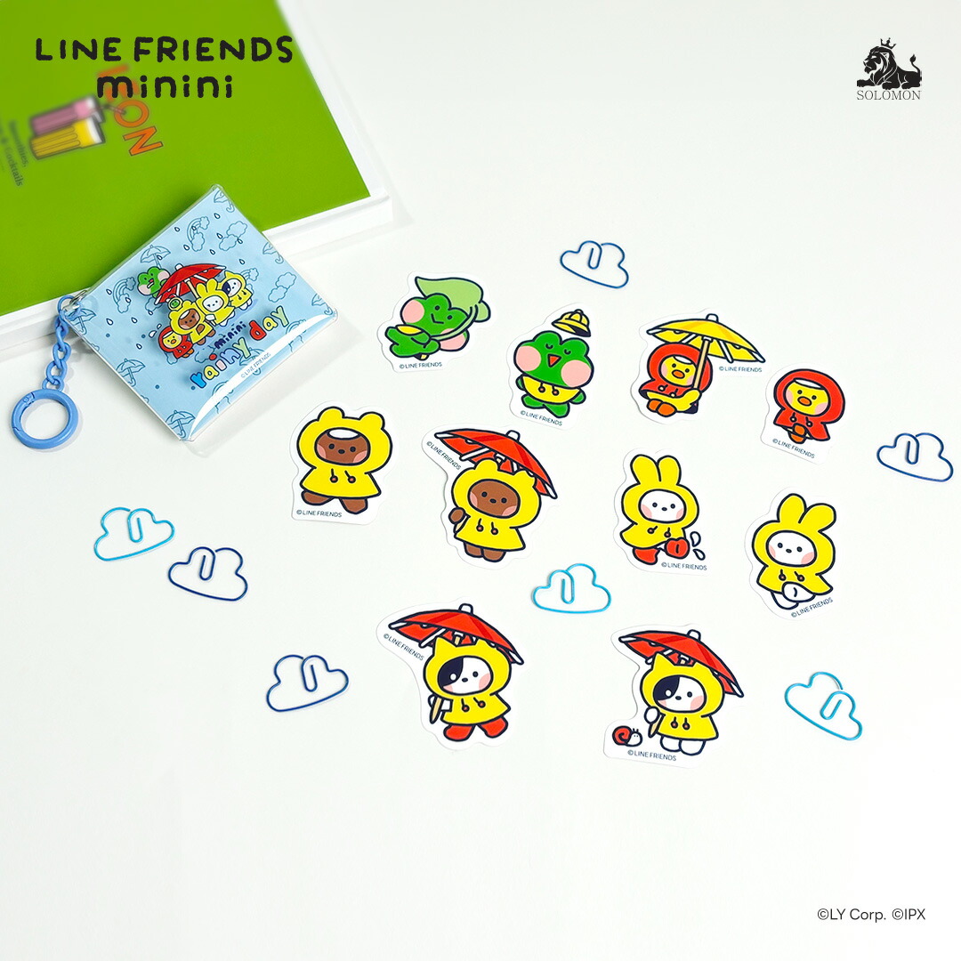【楽天市場】【LINE FRIENDS minini デコステッカー】DECO STICKER ミニニ lenini レニニ selini ...