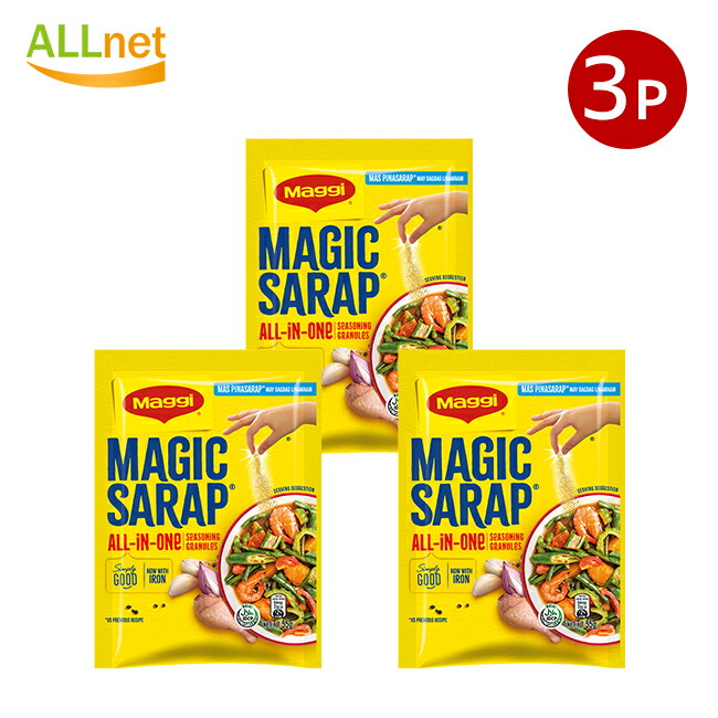 【楽天市場】【まとめてお得・全国送料無料】マギー マジックサラップ 55g×3袋セット Maggi Magic Sarap ワールドリンクス ...