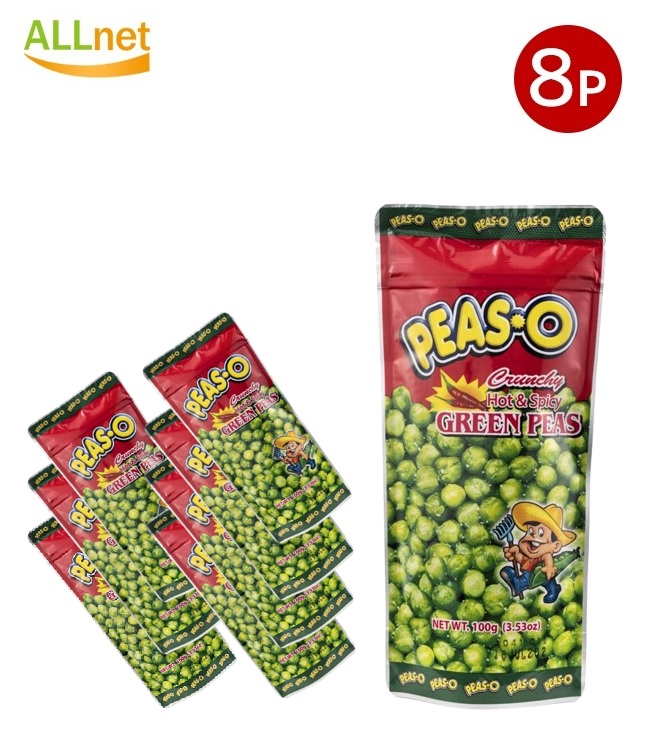 【楽天市場】送料無料 ピーズオー クランチー グリーンピース ホットスパイシー 100g×8袋セット /JOC PEAS-O CRUNCHY ...