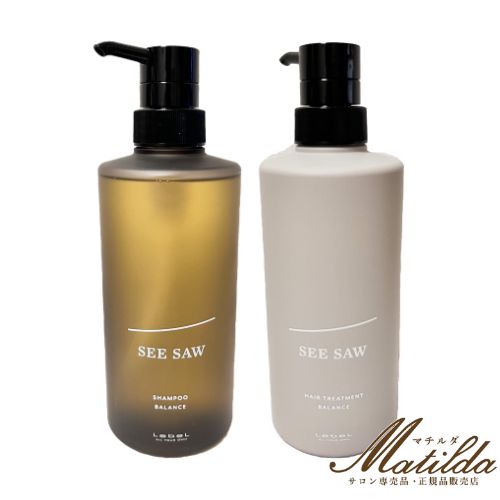 【楽天市場】送料無料★ルベル SEESAW シーソー ヘア＆スキャルプシャンプーB 500ml / ヘアトリートメントB 500ml セット 美容室・サロン専売品【Lebel】【BALANCE ...