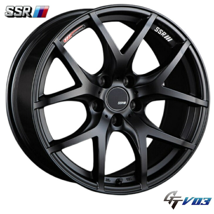【楽天市場】SSR GTV03 17インチ 7J+50 5H100 フラットブラック 新品ホイール4本：KTfaith