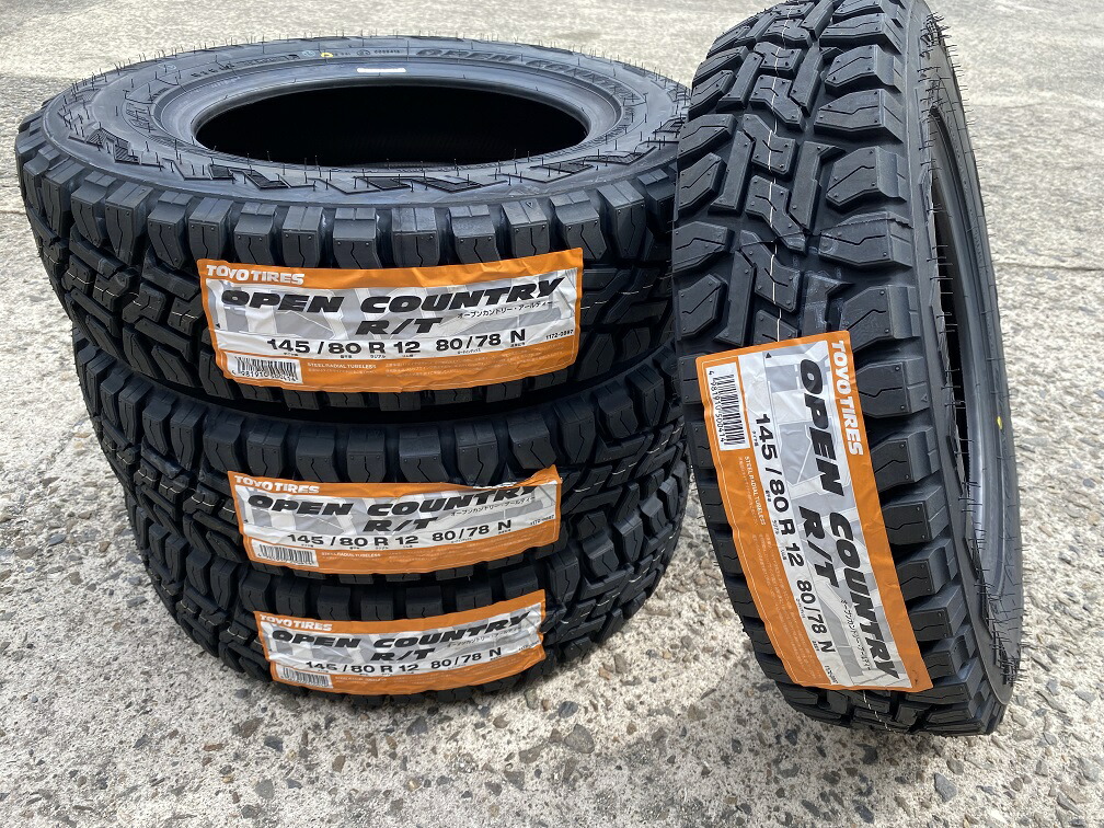 【楽天市場】【業者宛て西濃運輸発送】 TOYO （トーヨー) OPEN COUNTRY R/T トーヨー オープンカントリー RT 145/80R12 80/78N 夏タイヤ 4本セット ...
