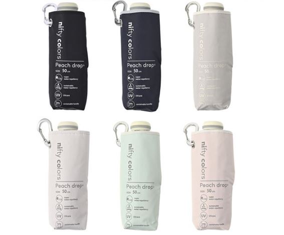 【楽天市場】【送料無料(一部地域除く)!!】nifty colors【ニフティカラーズ】折傘 ピーチドロップ5段ミニ 1700(折りたたみ傘 ...