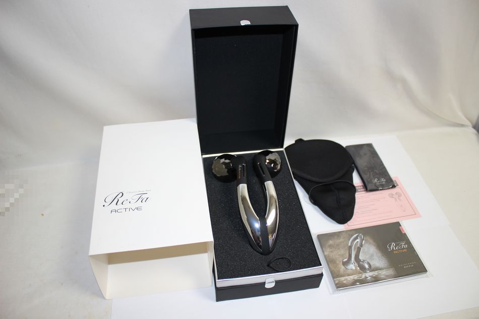 【楽天市場】[中古] MTG ReFa ACTIVE 美顔ローラー RF-AC1929B-N ブラック 黒 ボディ フェイスローラー ...
