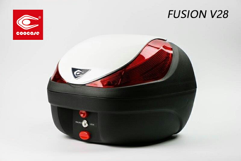【楽天市場】COOCASE クーケース CN20110 トップケース FUSION フュージョンV28 インナーライナーあり パールホワイト 28L：パーツライン24
