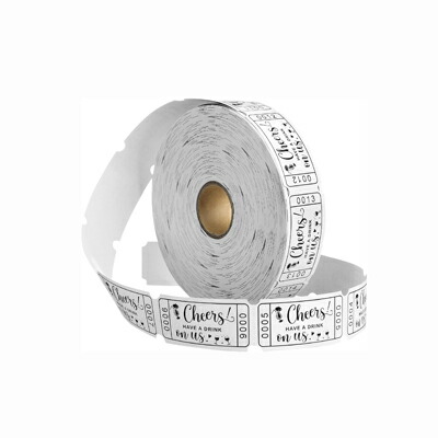 【楽天市場】Cheers DRINK TICKET ドリンク チケット イベント シングル ホワイト 1000枚have a drink ...